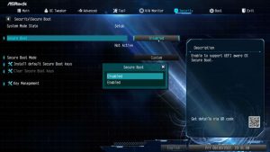 ASRockマザーボードのセキュアブートを有効化する際に[Disable the CSM in Setup…]が表示される場合の対処法 ...